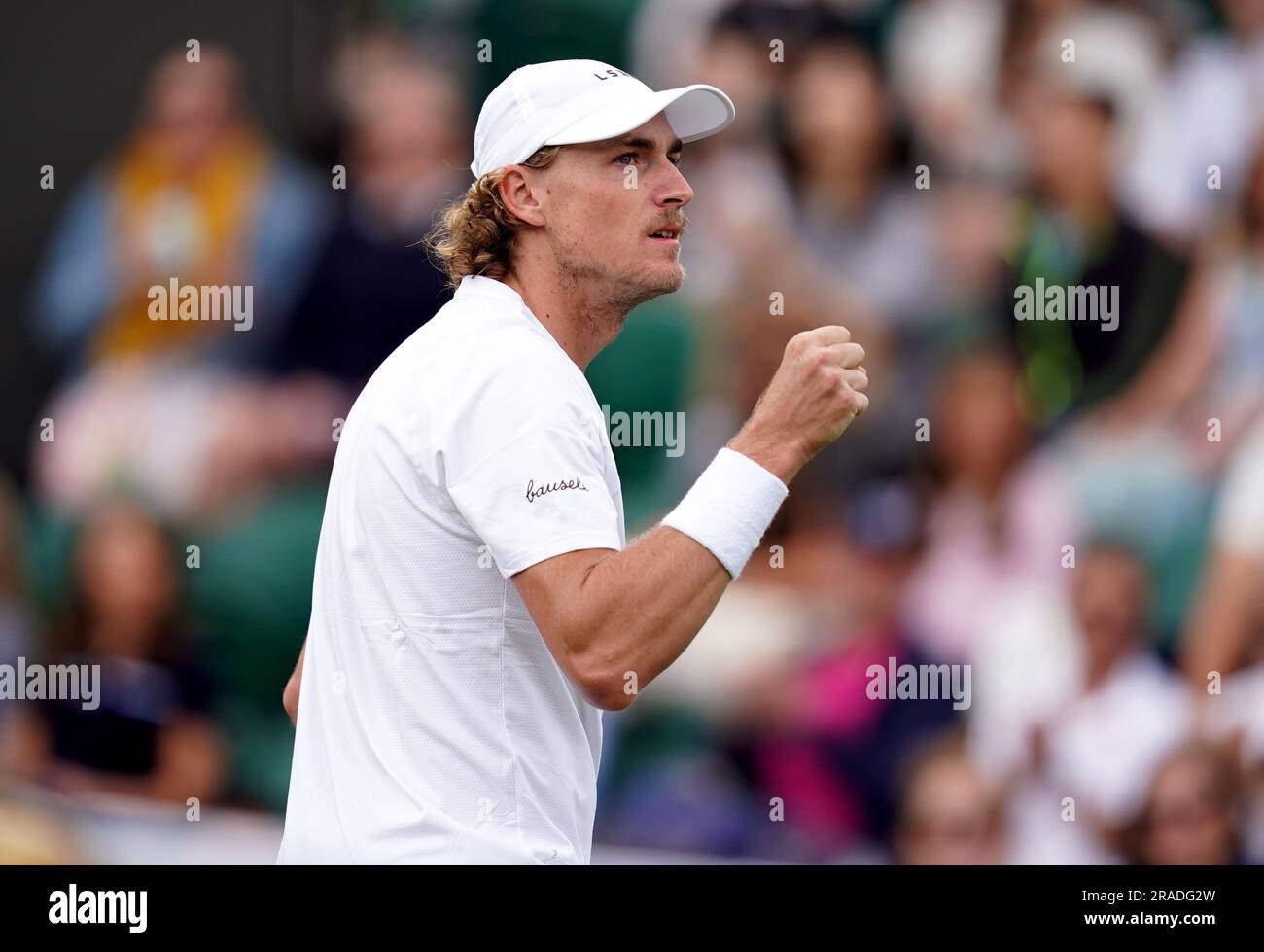 Max Purcell reacts during his match against Andrey Rublev (not pictured ...