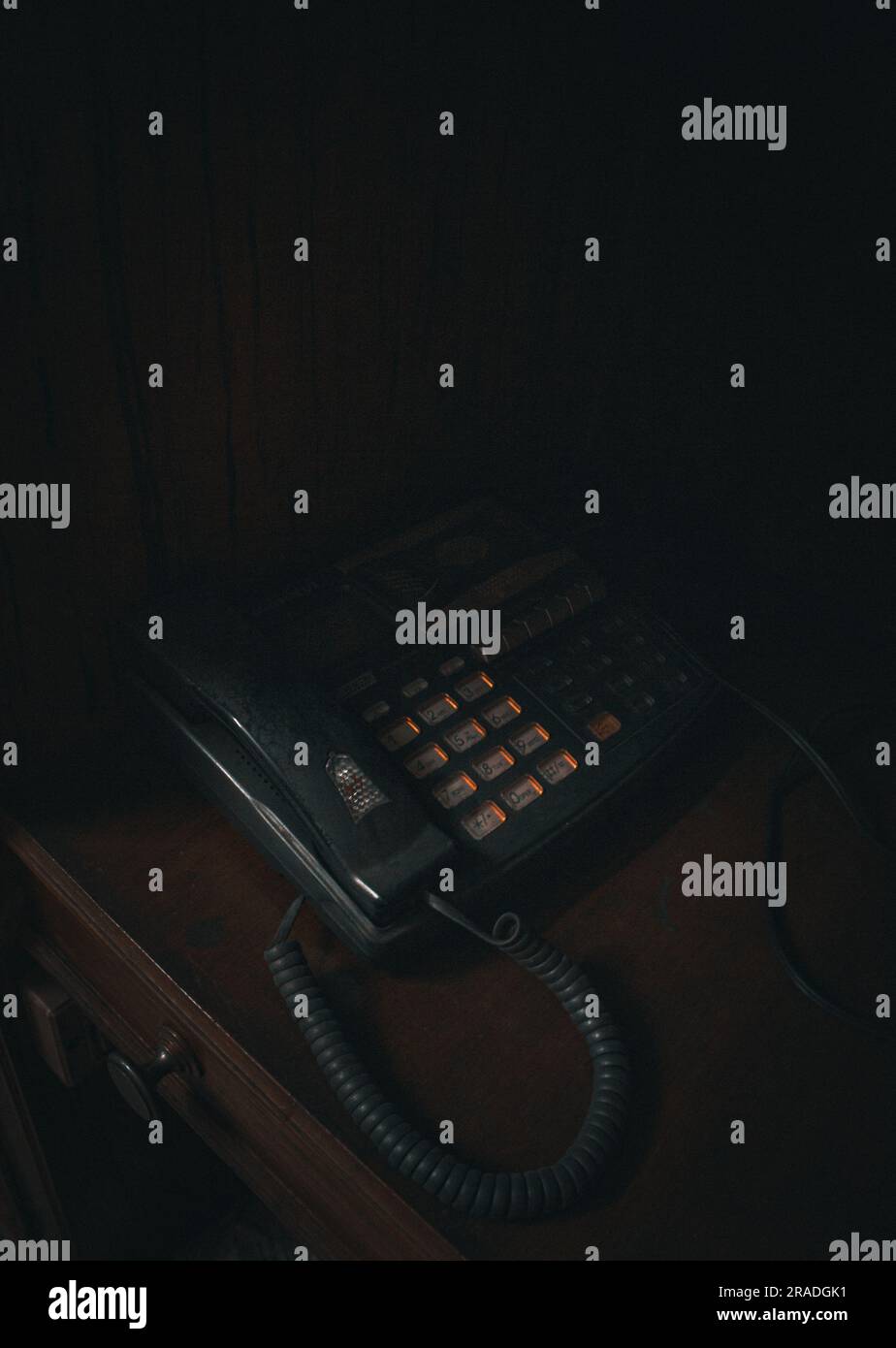 Old telephone in shadows hi-res stock photography and images - Alamy