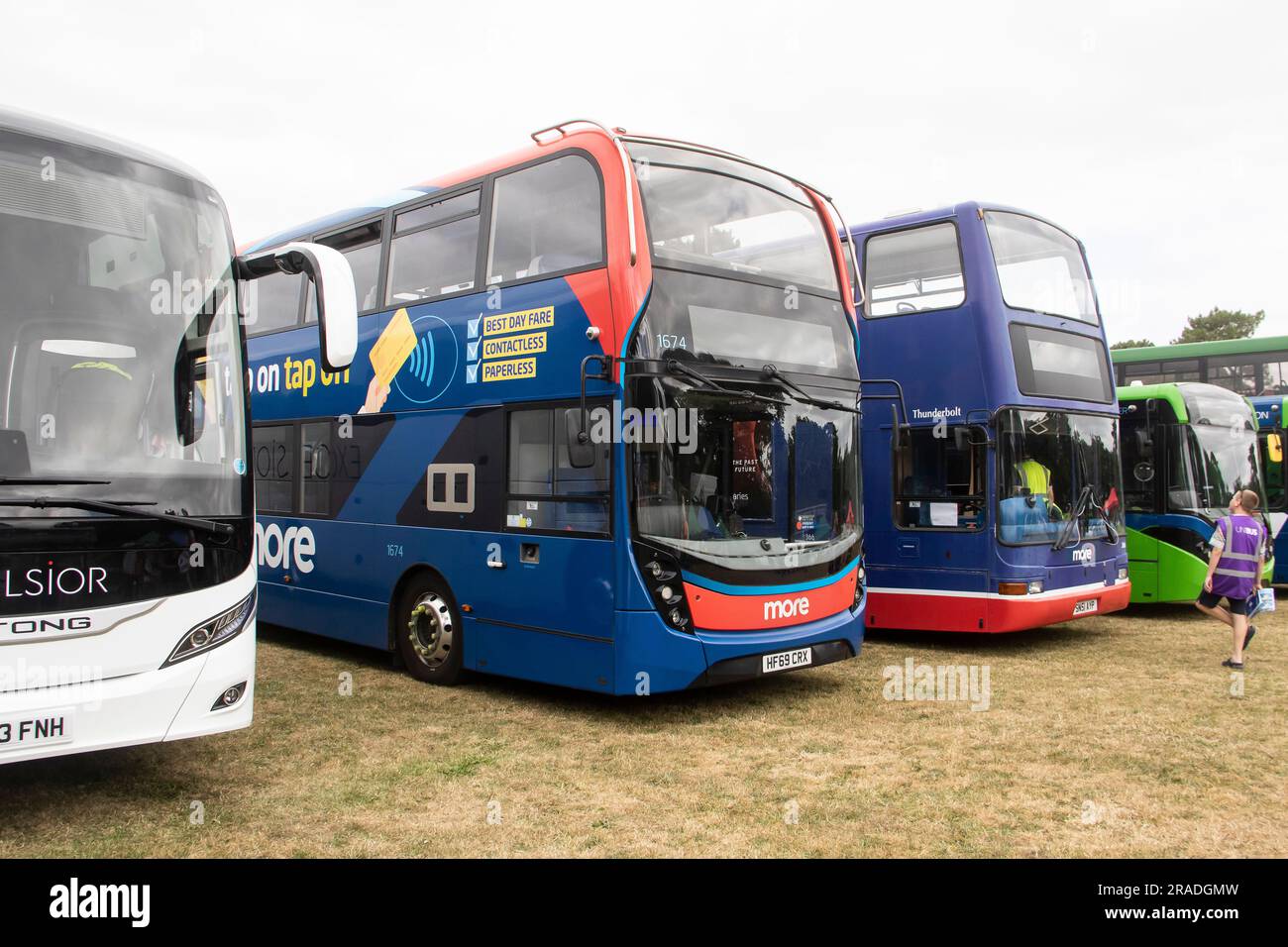 Bournemouth Bus Rally 2023, mostly vintage buses with a few models and ...