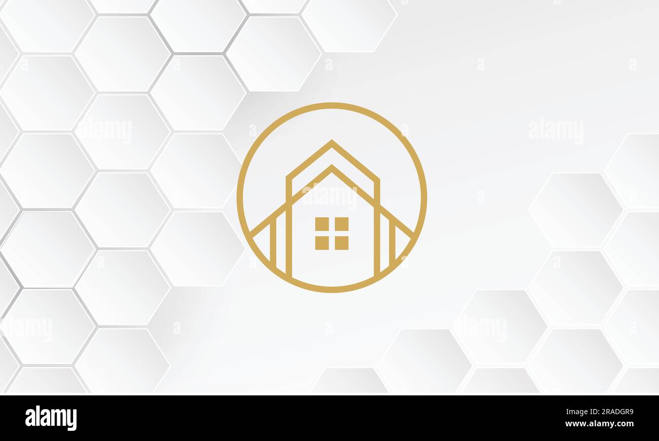 Real estate house monogram logo hi-res stock photography and images - Alamy
