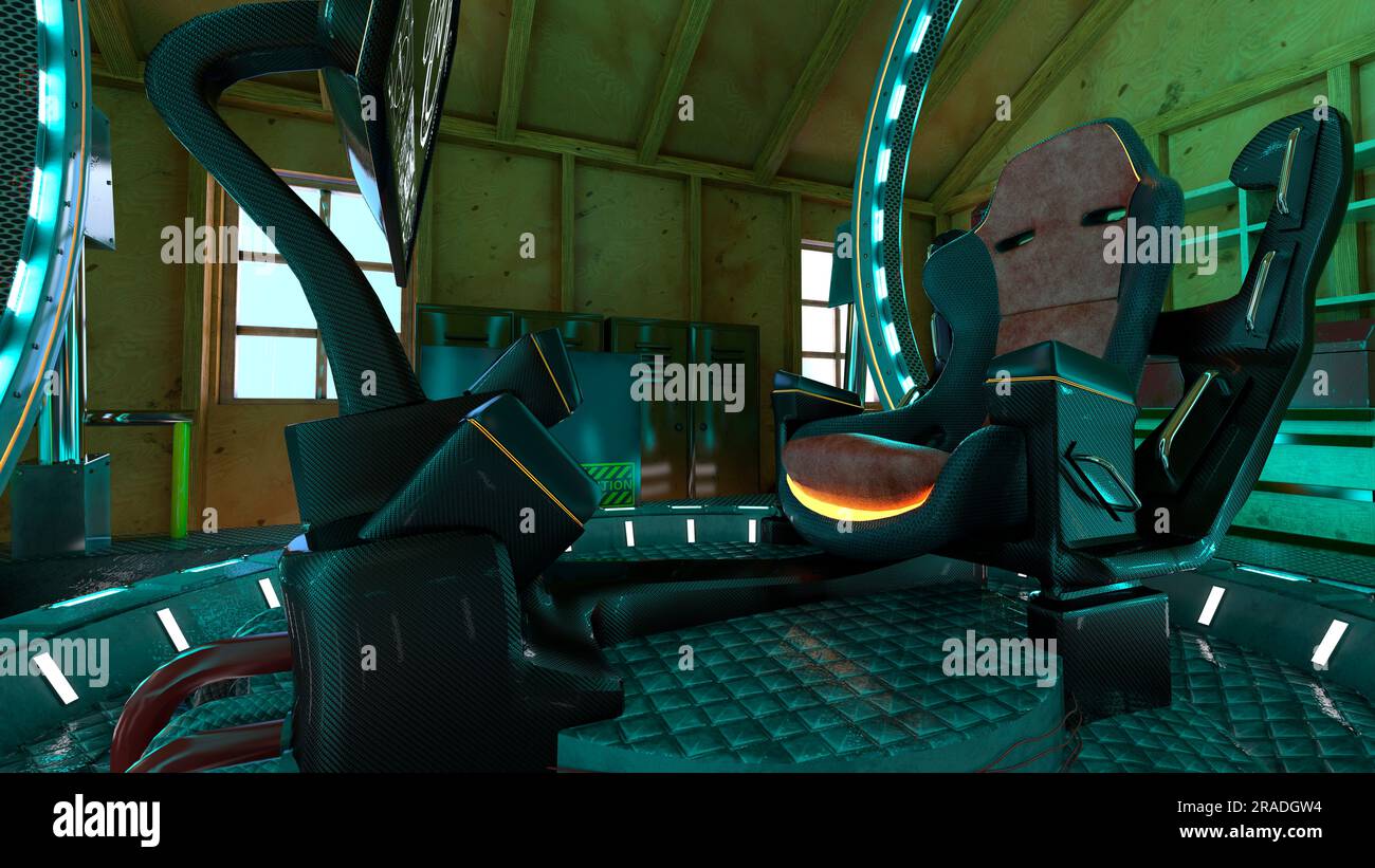 3D rendering of a science fiction time machine Stock Photo - Alamy