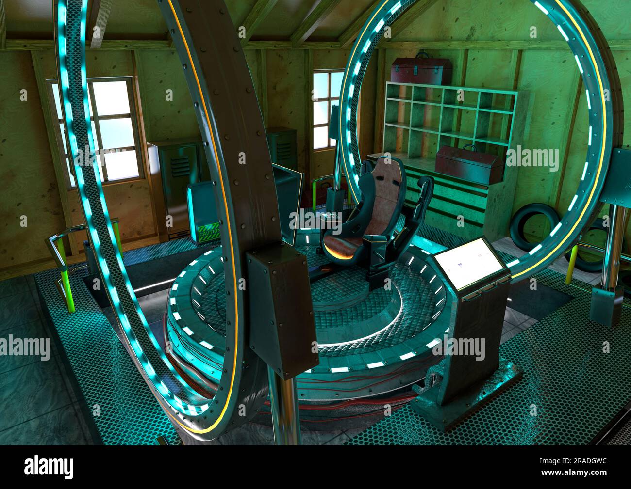 3D rendering of a science fiction time machine Stock Photo - Alamy