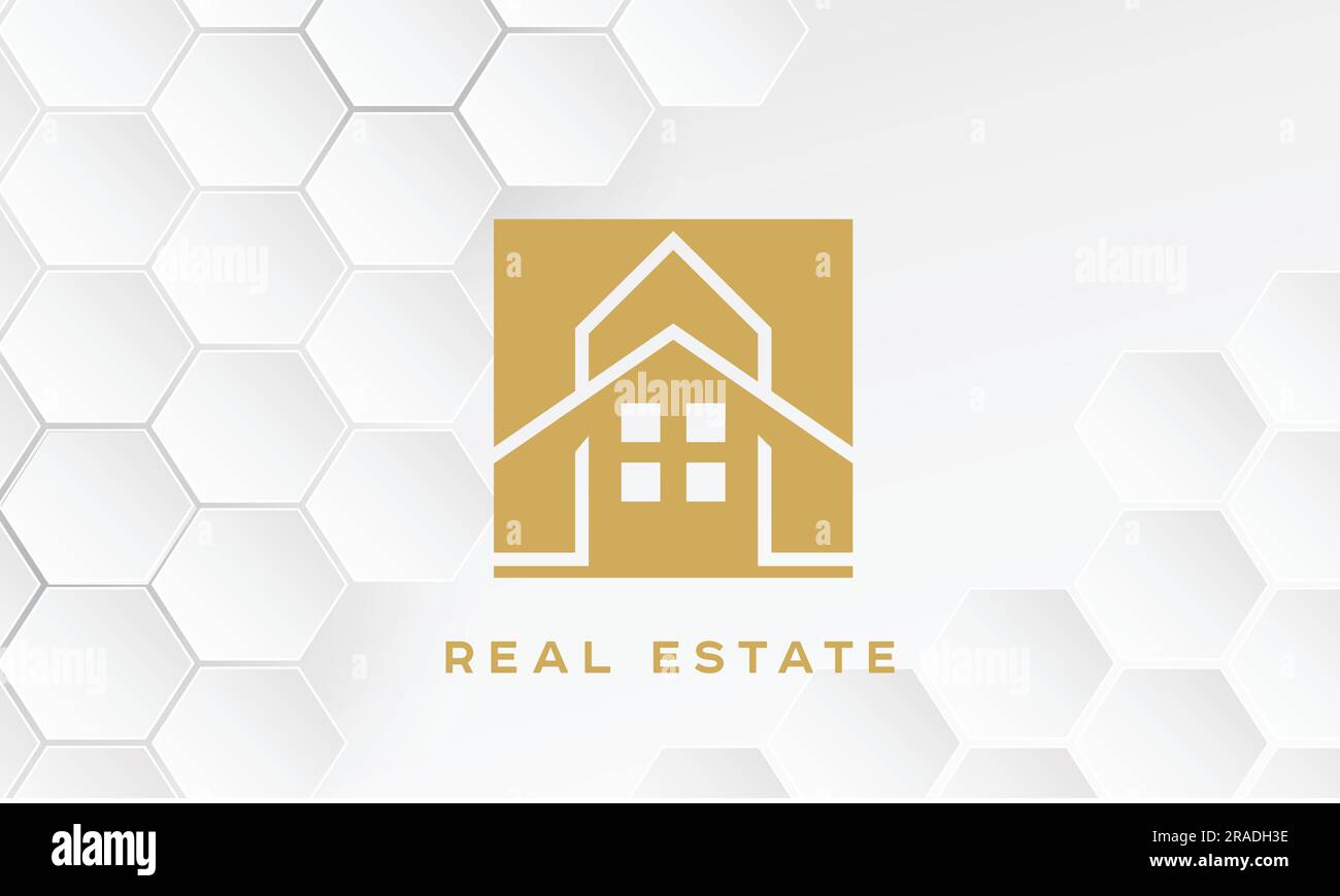 Real estate house monogram logo hi-res stock photography and images - Alamy