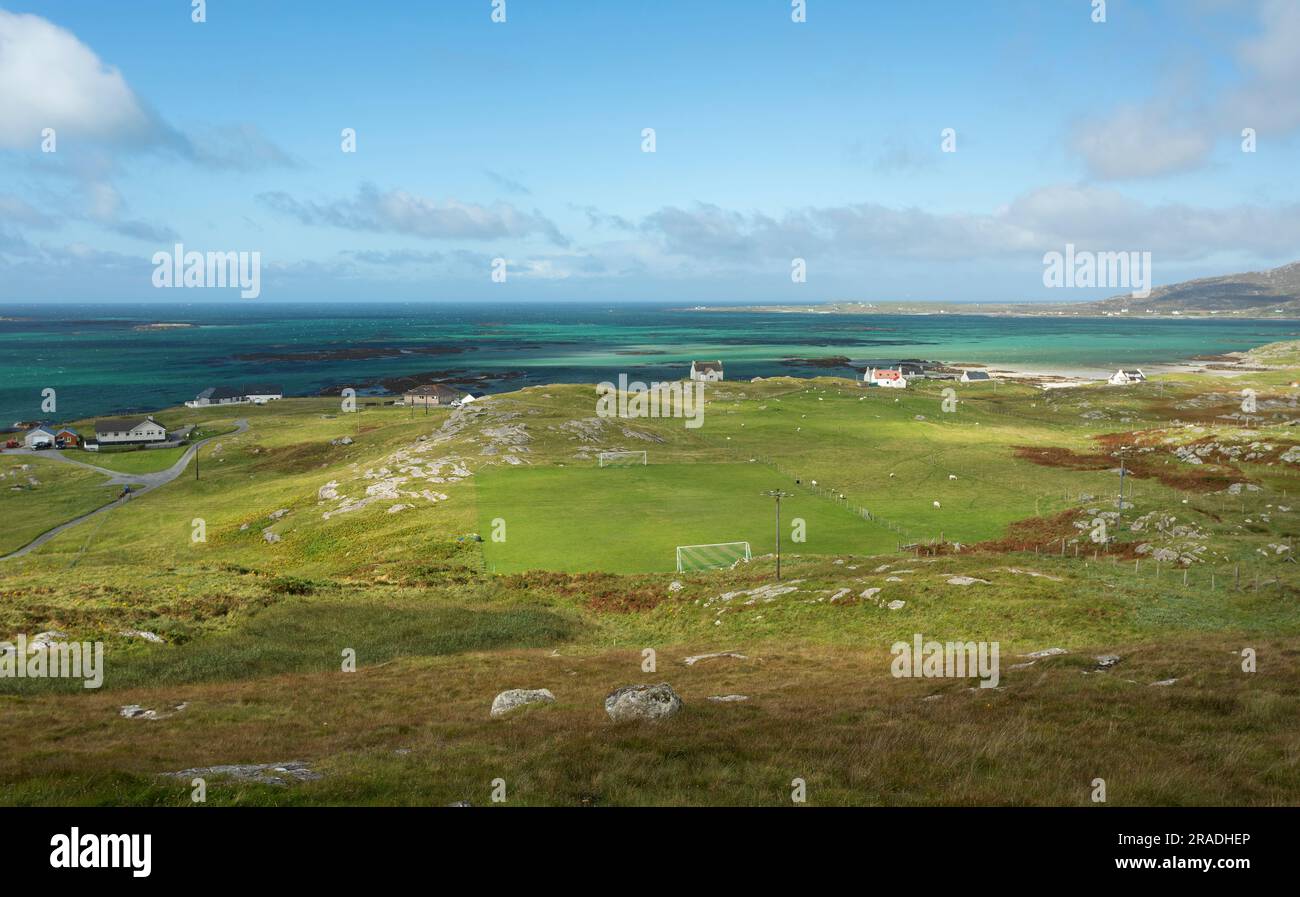 Eriskay football pitch, Eriskay Island, Outer Hebrides, Scotland, UK ...