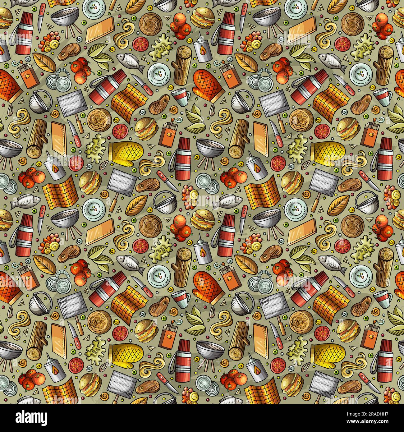 Cartoon cute Picnic seamless pattern Stock Vector Image & Art - Alamy