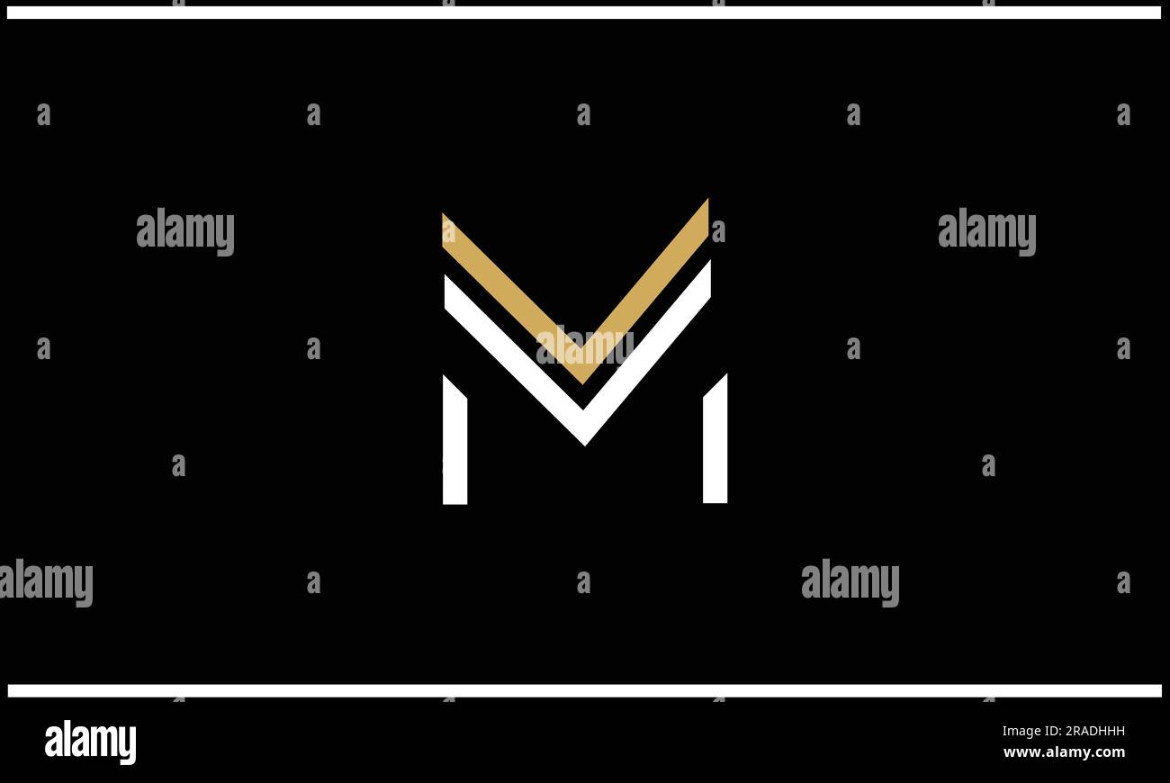 M V, VM, Abstract Letters Logo Monogram Stock Vector Image & Art - Alamy