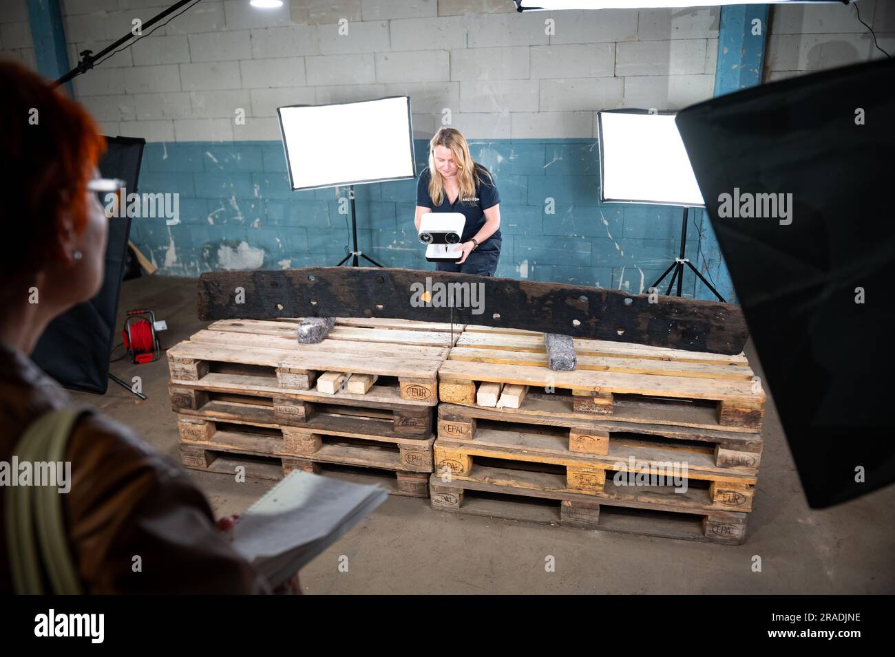 03 July 2023, Schleswig-Holstein, Lübeck: Archaeologist Paula ...