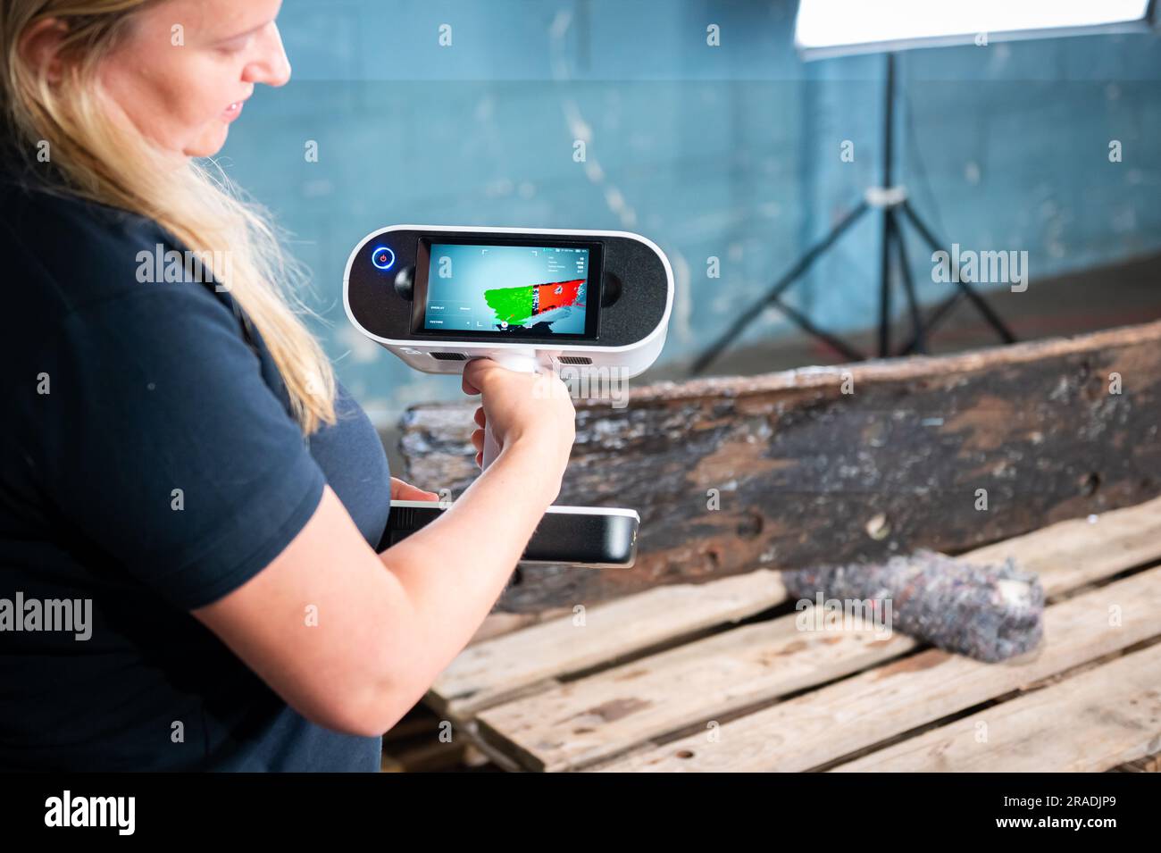 03 July 2023, Schleswig-Holstein, Lübeck: Archaeologist Paula ...