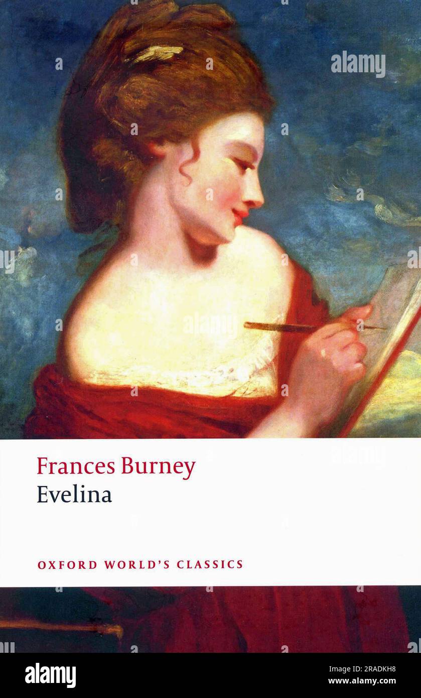 Book cover. "Evalina" by Frances Burney Stock Photo - Alamy