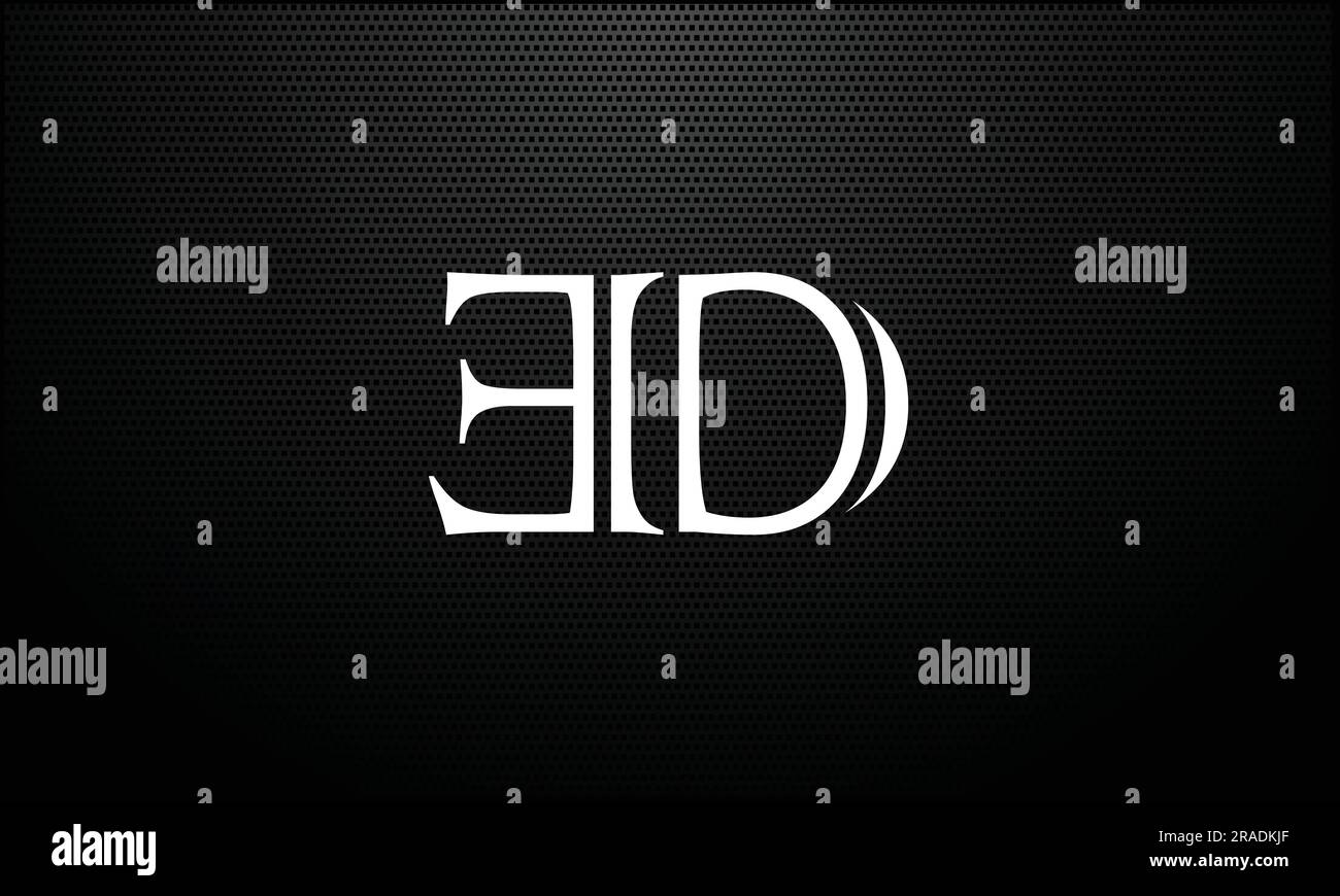 Monogram e d logo Black and White Stock Photos & Images - Alamy