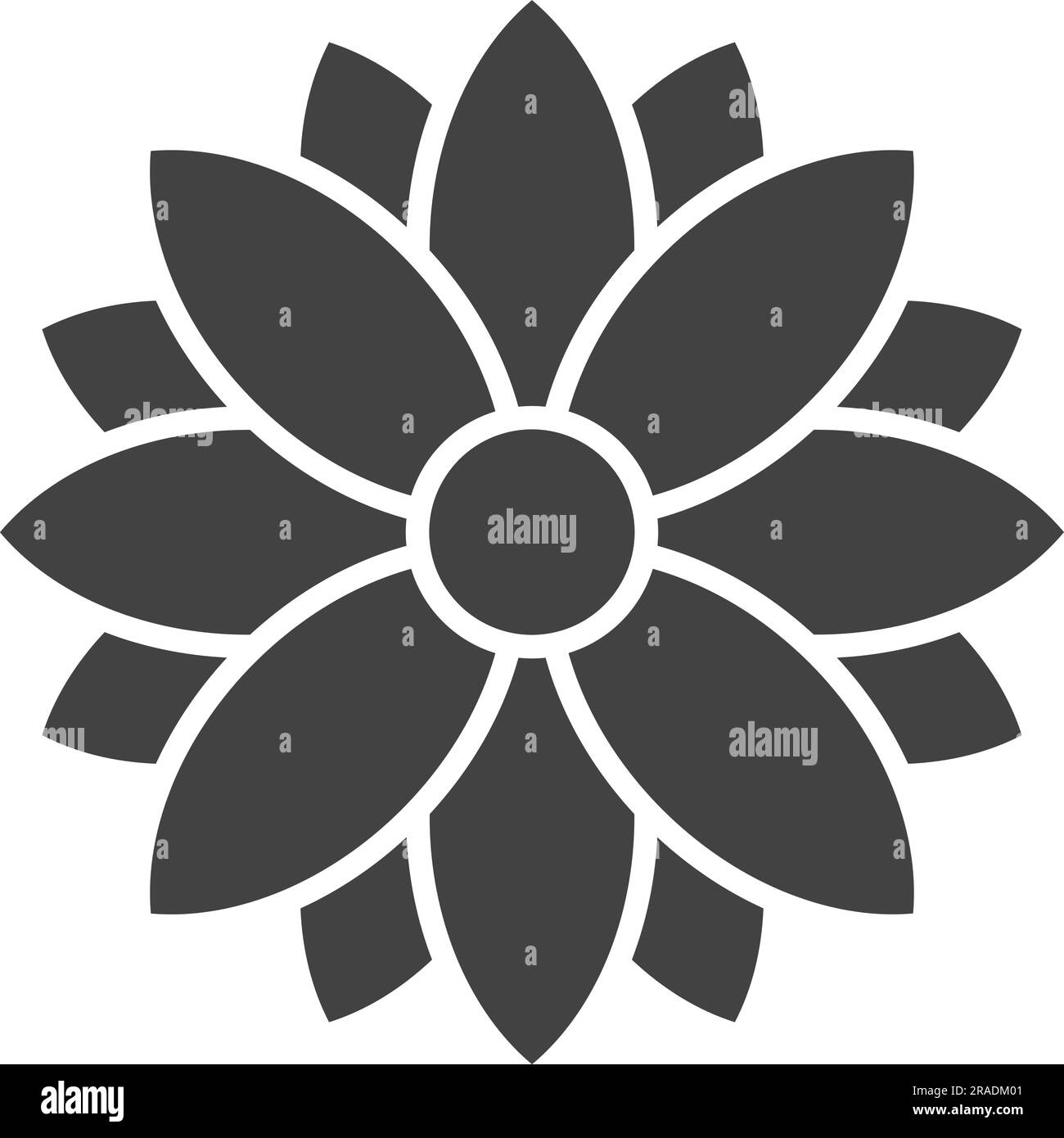 Spring flower icon Black and White Stock Photos & Images - Alamy