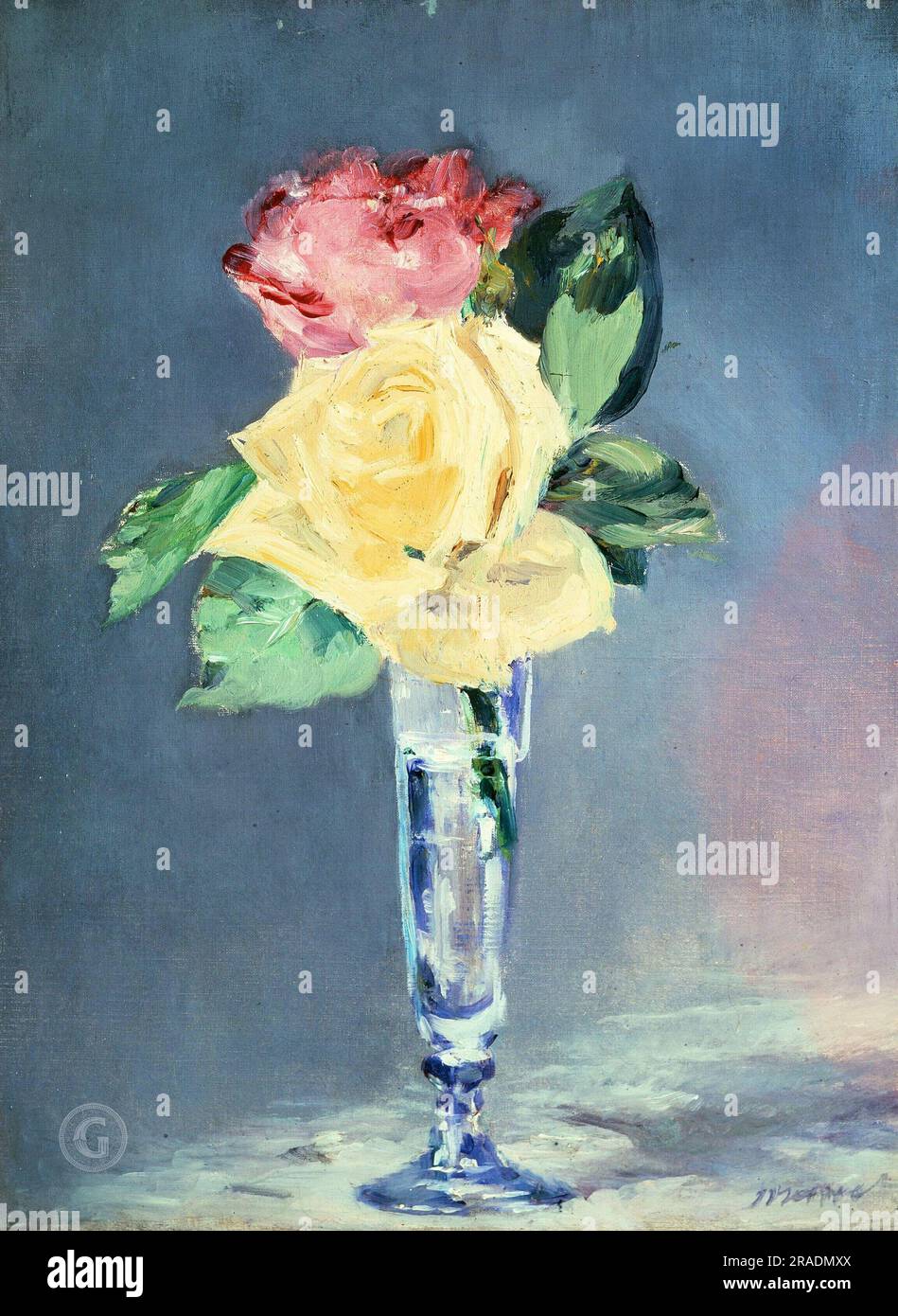 Edouard Manet Roses And Petals