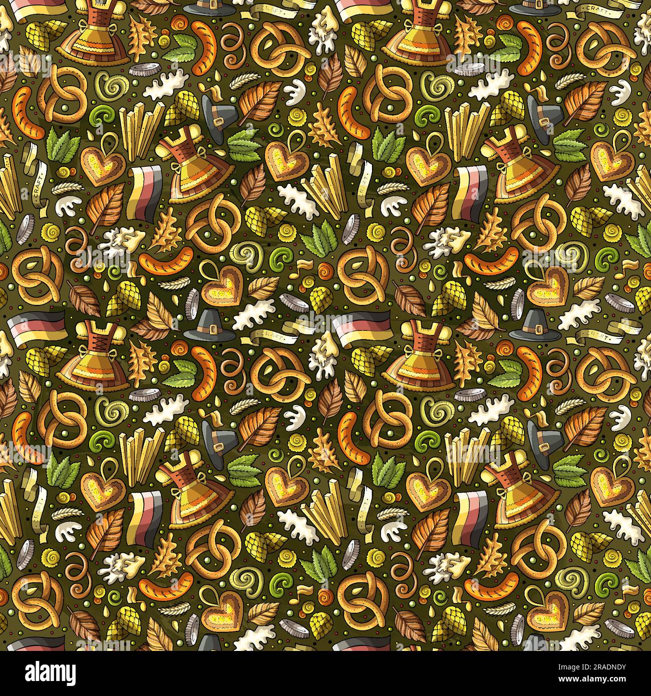 Cartoon cute doodles Beer seamless pattern Stock Vector Image & Art - Alamy