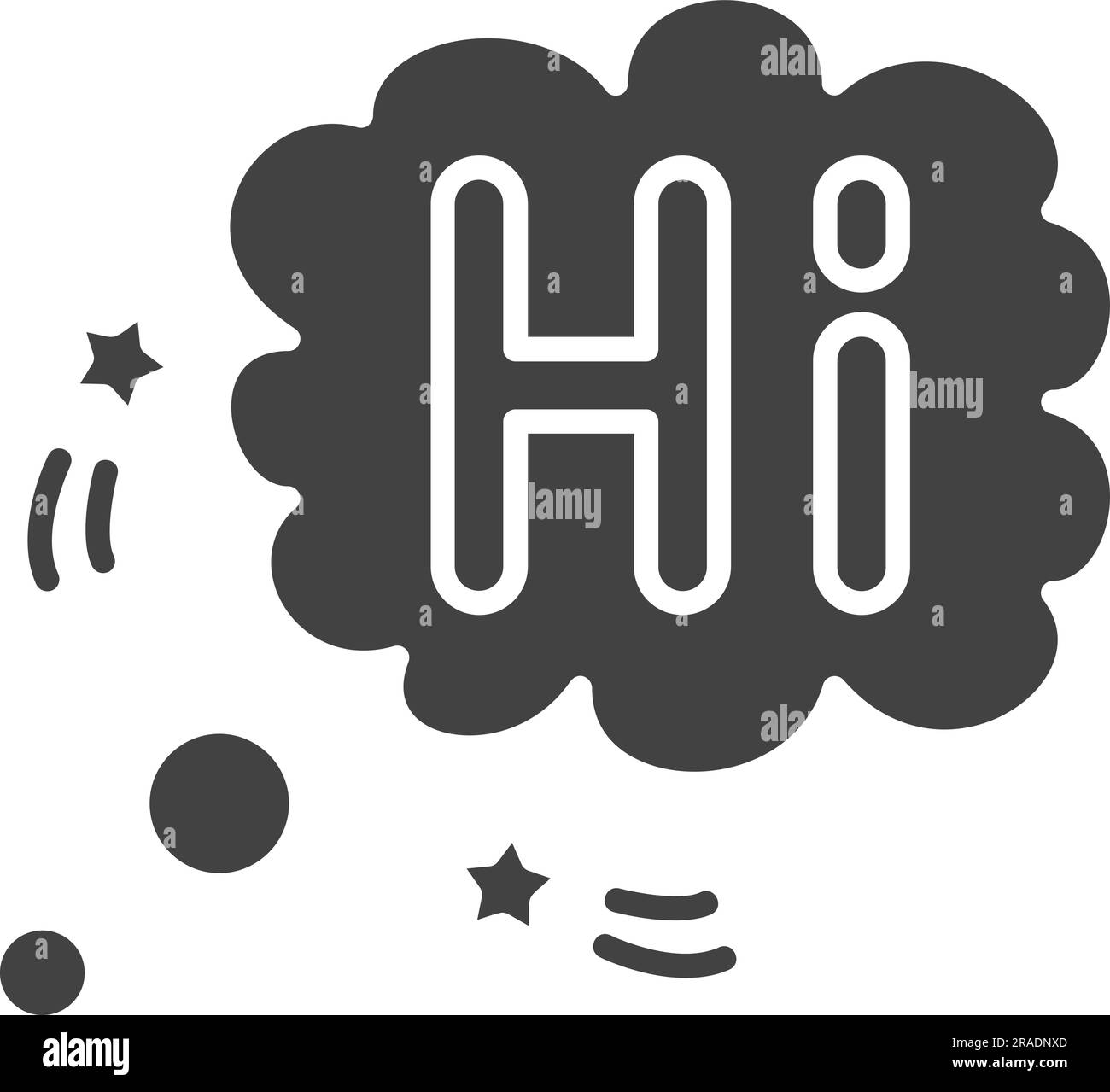 Hi Bubble Icon Image Stock Vector Image & Art - Alamy
