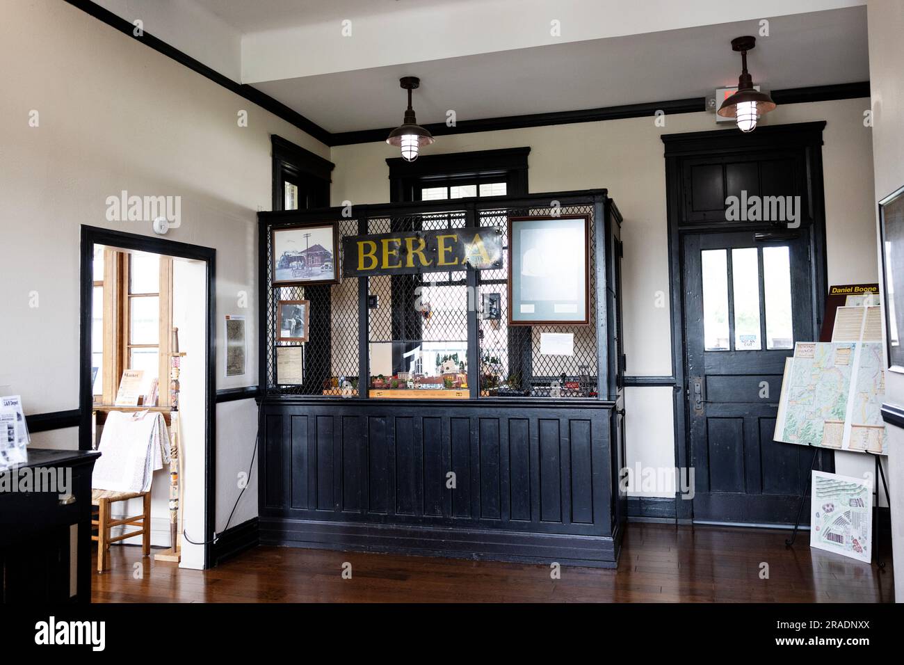 The welcome center in Berea, Kentucky, USA, housed in the old train ...