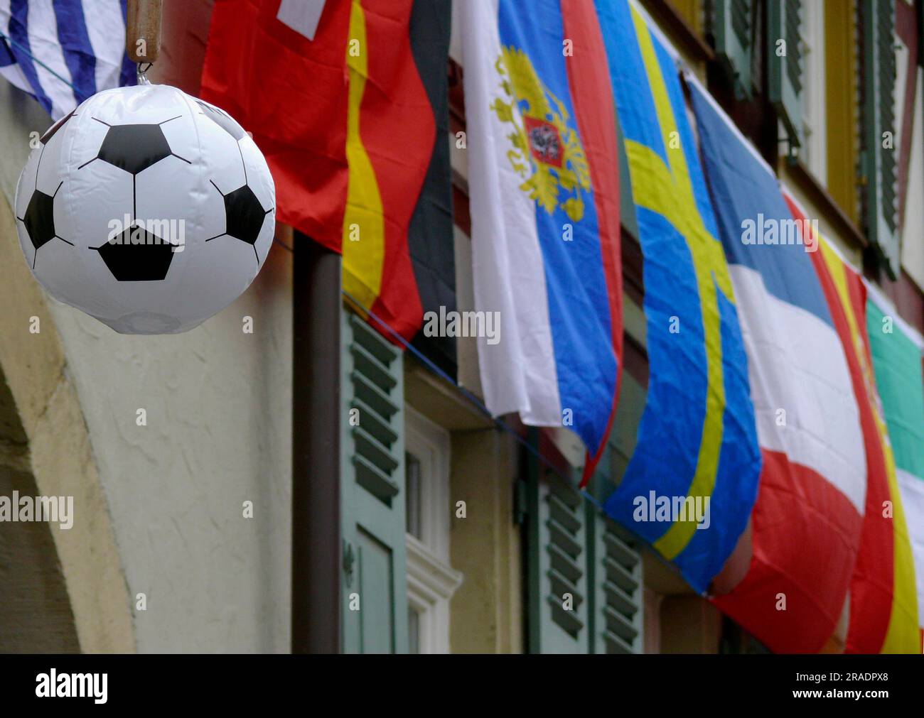 Football with European flags Stock Photo - Alamy