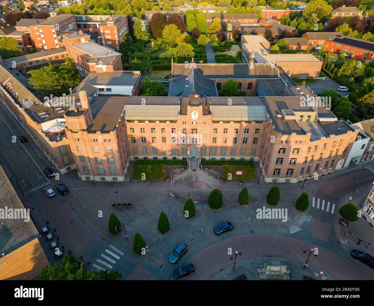 Duffel, Antwerp, Belgium, 15th of June, 2023, Aerial view over the old ...