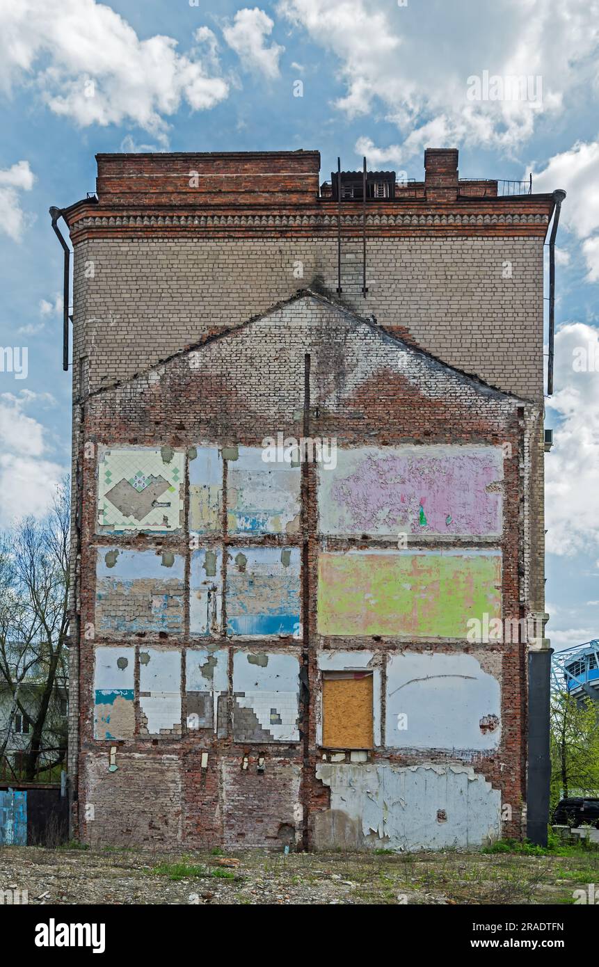 Place of destroyed annexe to the brick house. Annexe collapsed due to ...