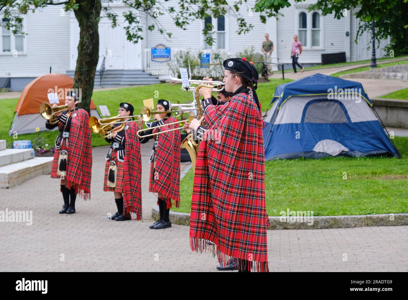 Governor Livingston Highlander Band performing at Grand Parade with ...