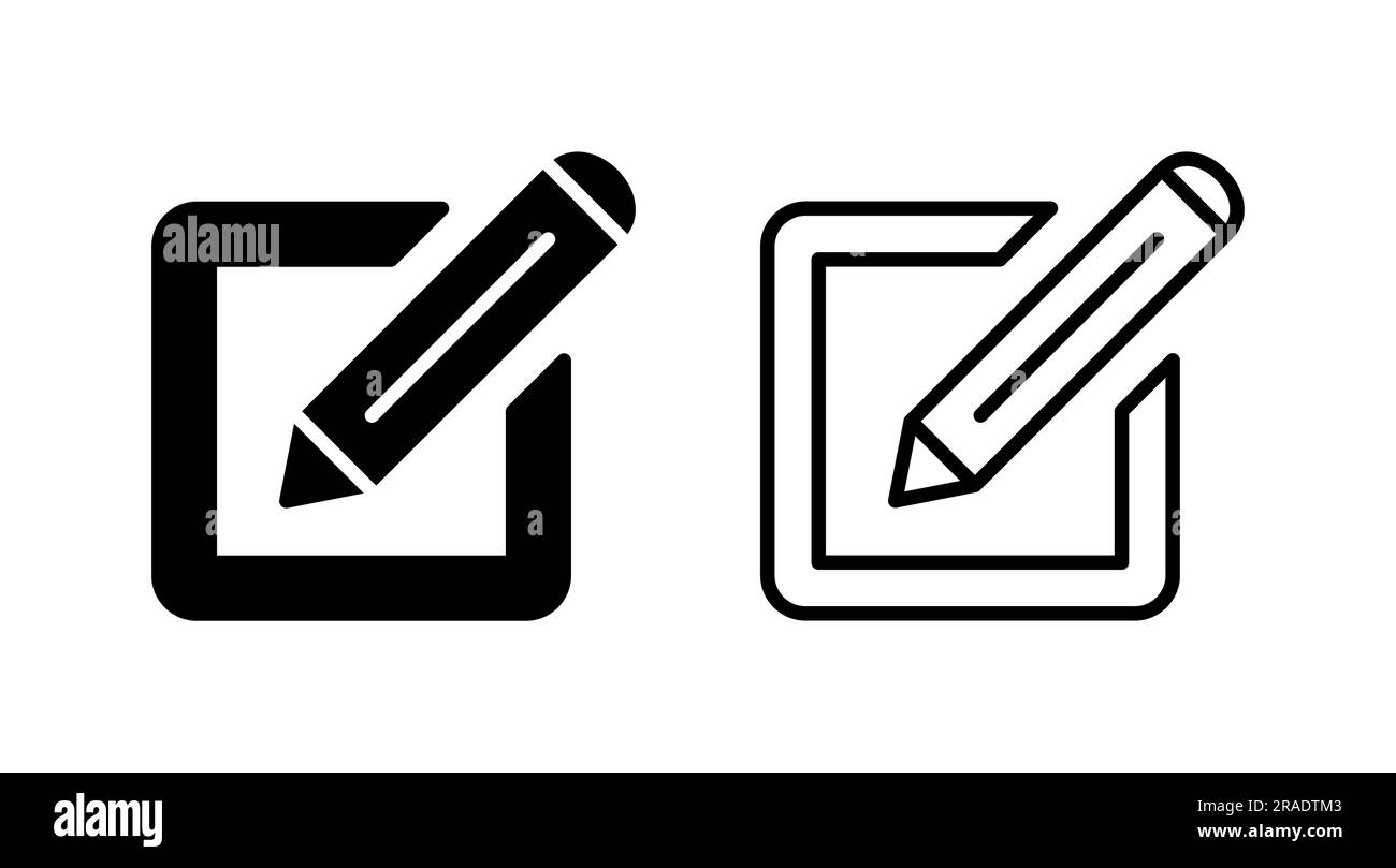 Edit icon vector. edit document sign and symbol. pencil Stock Vector ...