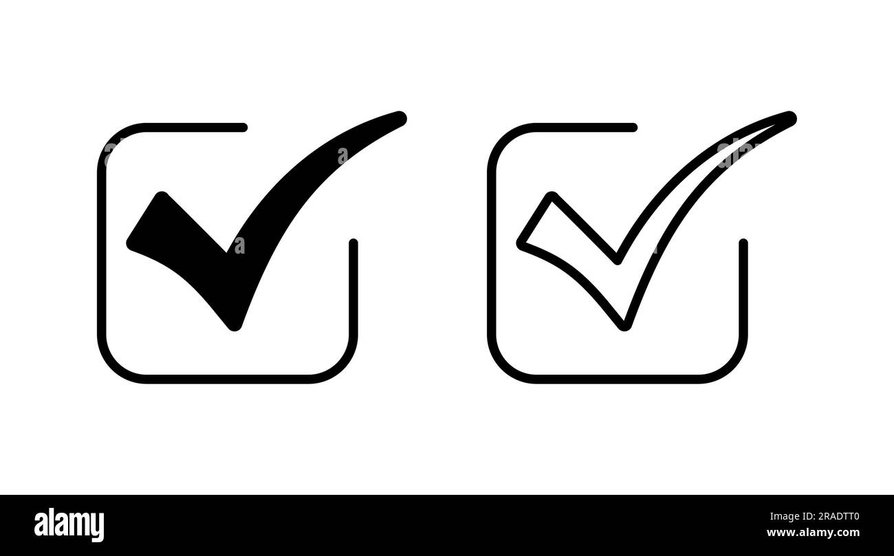 check icon vector. check mark icon. check list button icon Stock Vector Image & Art - Alamy