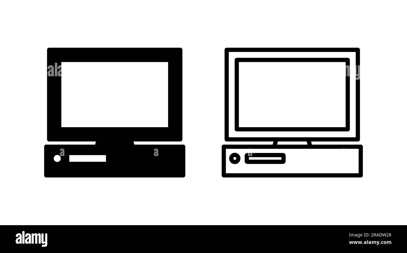 Computer icon vector. computer monitor icon Stock Vector Image & Art - Alamy