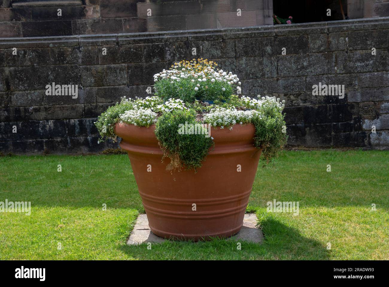 Giant garden pot, garden arrangements, and floral displays Stock Photo ...