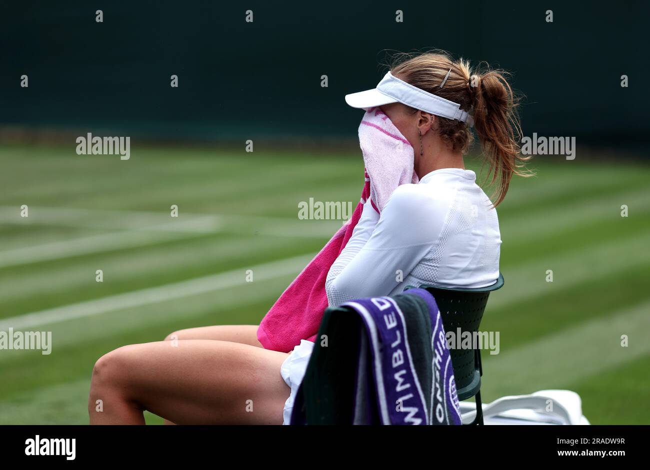 Liudmila Samsonova during her match against Ana Bogdan (not pictured ...