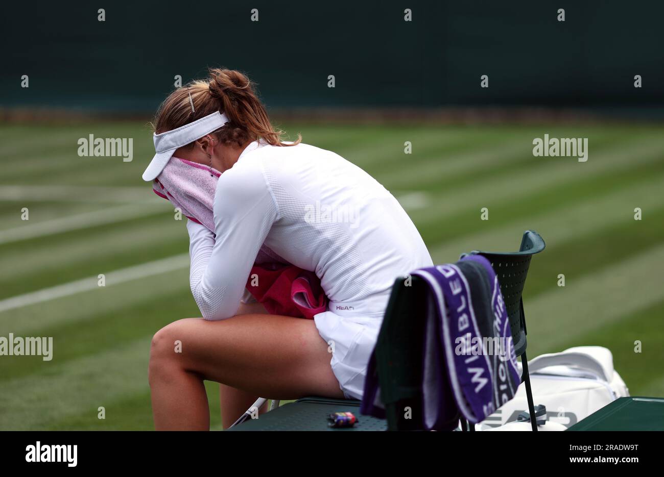 Liudmila Samsonova during her match against Ana Bogdan (not pictured ...