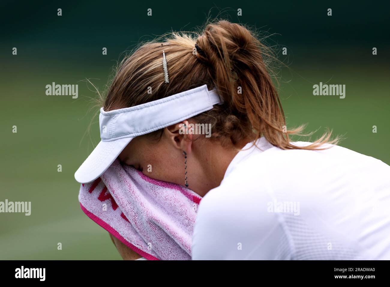 Liudmila Samsonova during her match against Ana Bogdan (not pictured ...