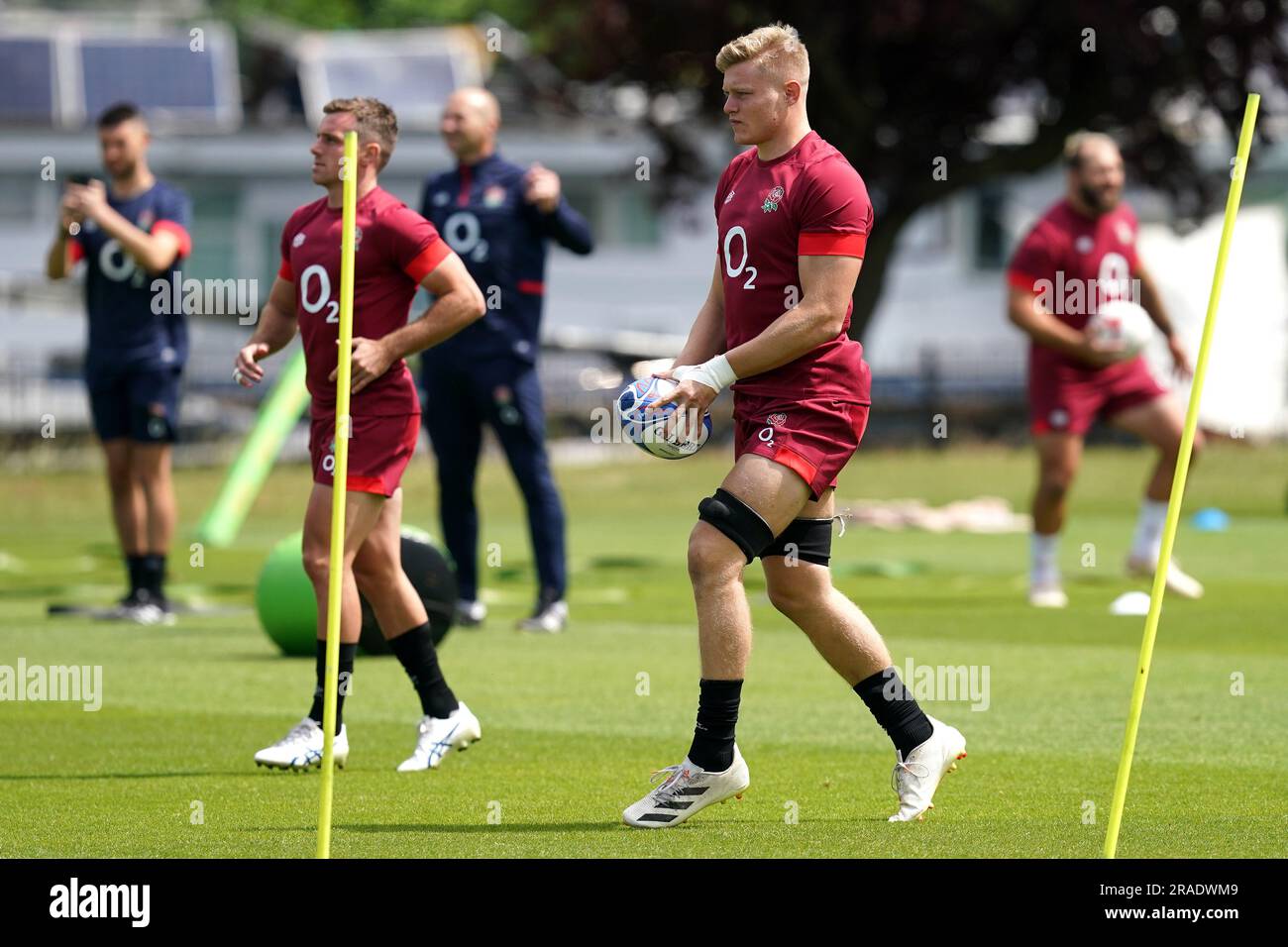 England's Tom Pearson during a training session at The Lensbury Resort ...