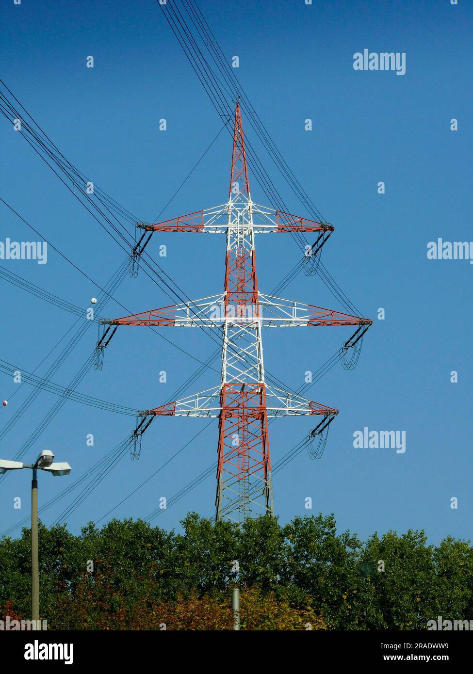 Power pylons, power lines, electrical, overhead lines, electrosmog ...