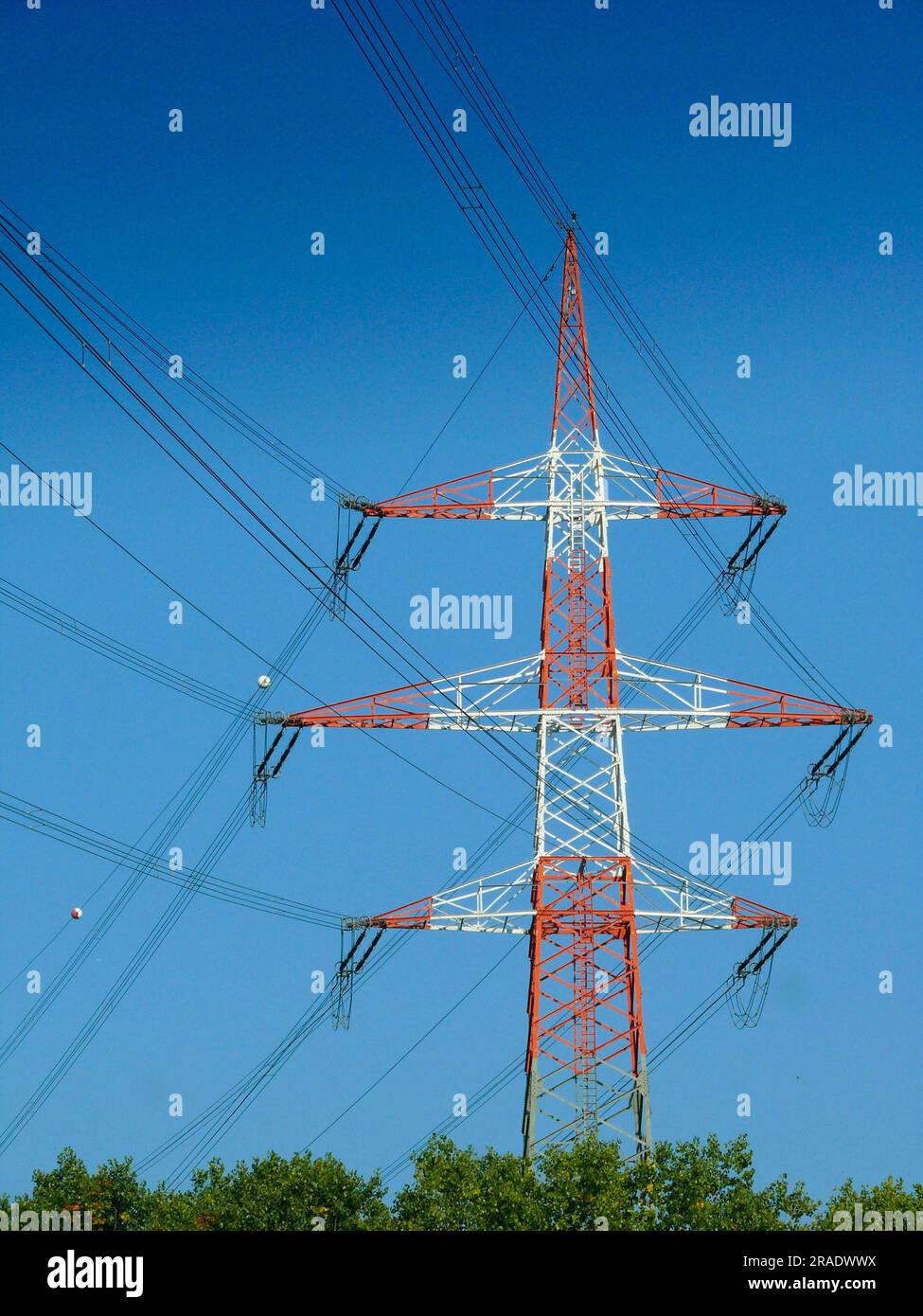 Power pylons, power lines, electrical, overhead lines, electrosmog ...