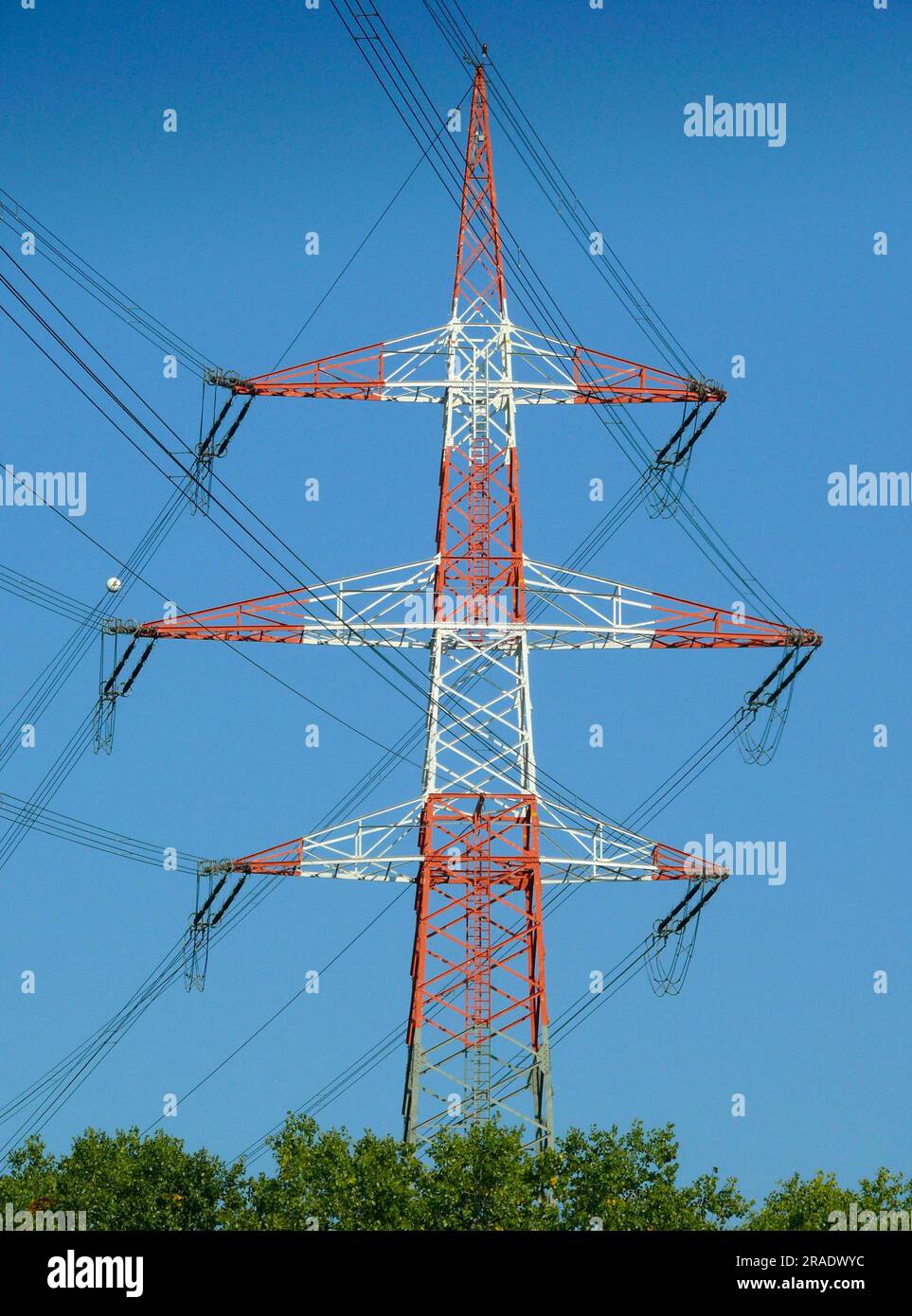 Power pylons, power lines, electrical, overhead lines, electrosmog ...