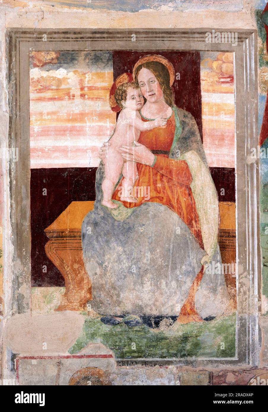 Madonna col Bambino in trono - pittore bresciano del secondo quarto del ...