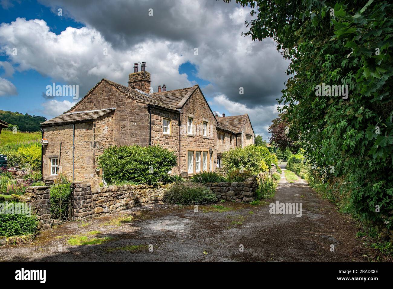 Roughlee Old Hall in the village of Roughlee, Pendle, Lancashire former ...