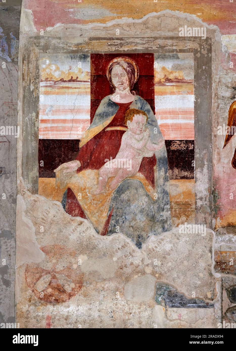 Madonna col Bambino in trono - pittore bresciano del secondo quarto del ...