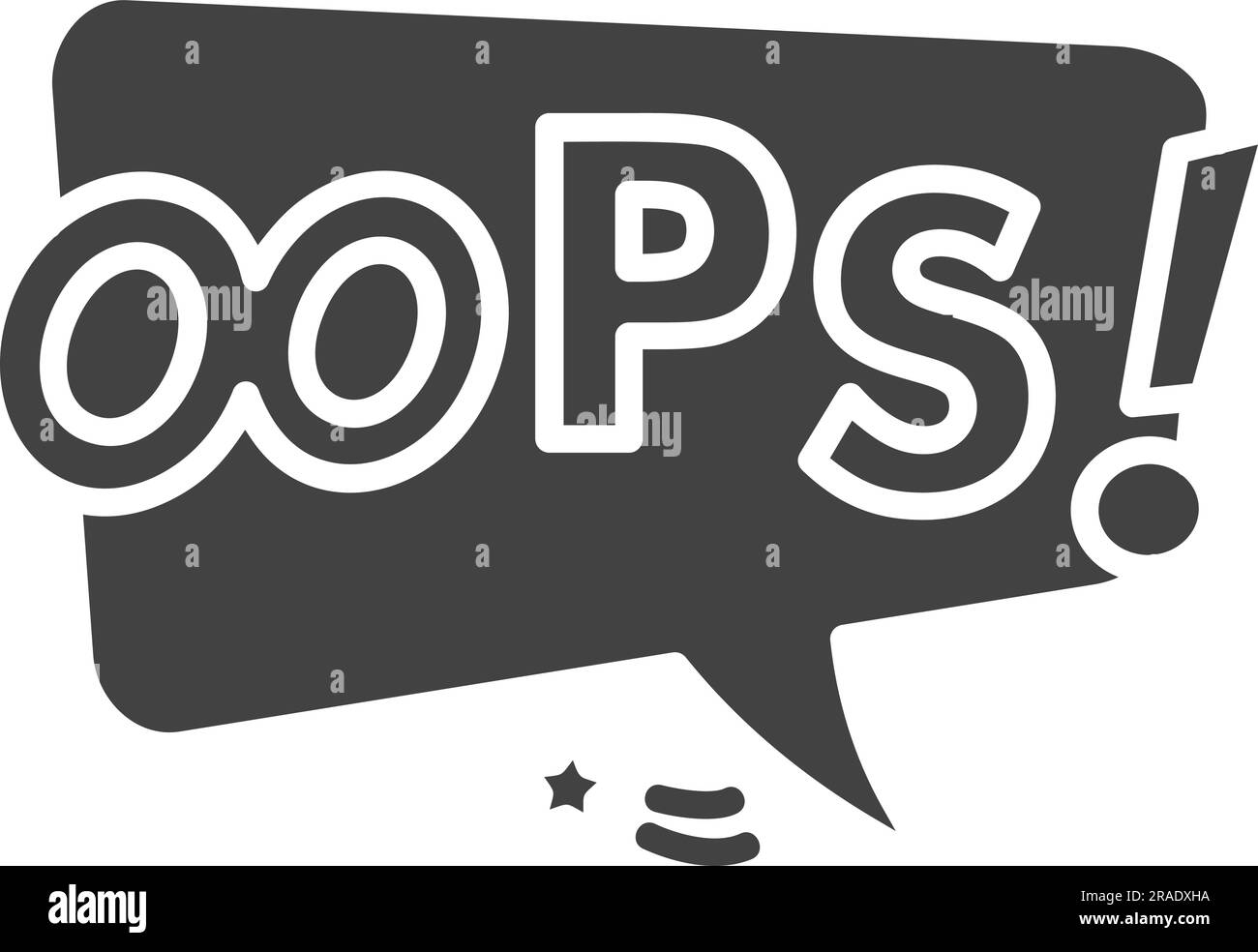 Oops Bubble Icon Image Stock Vector Image & Art - Alamy
