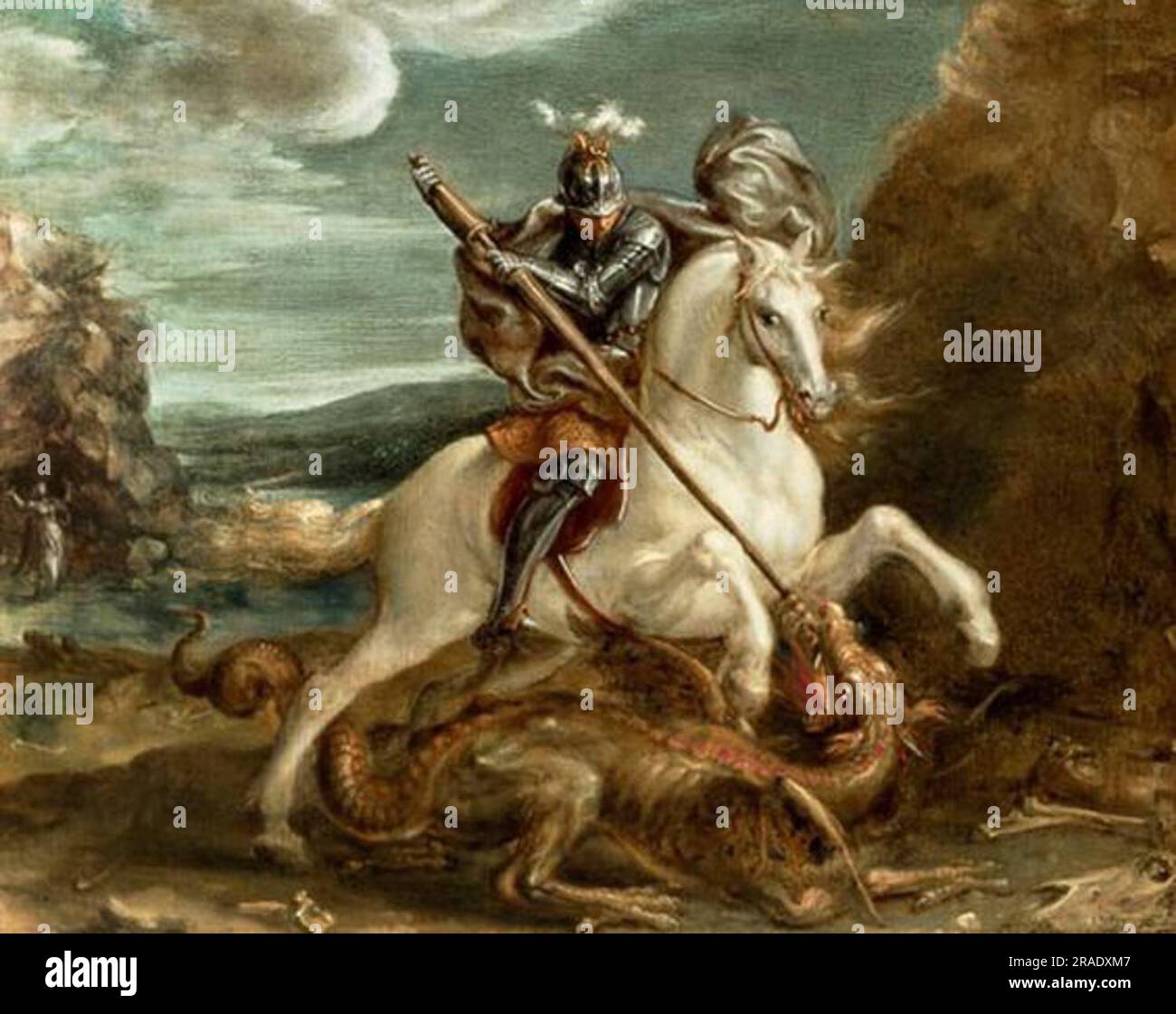 St. George Slaying the Dragon Stock Photo - Alamy