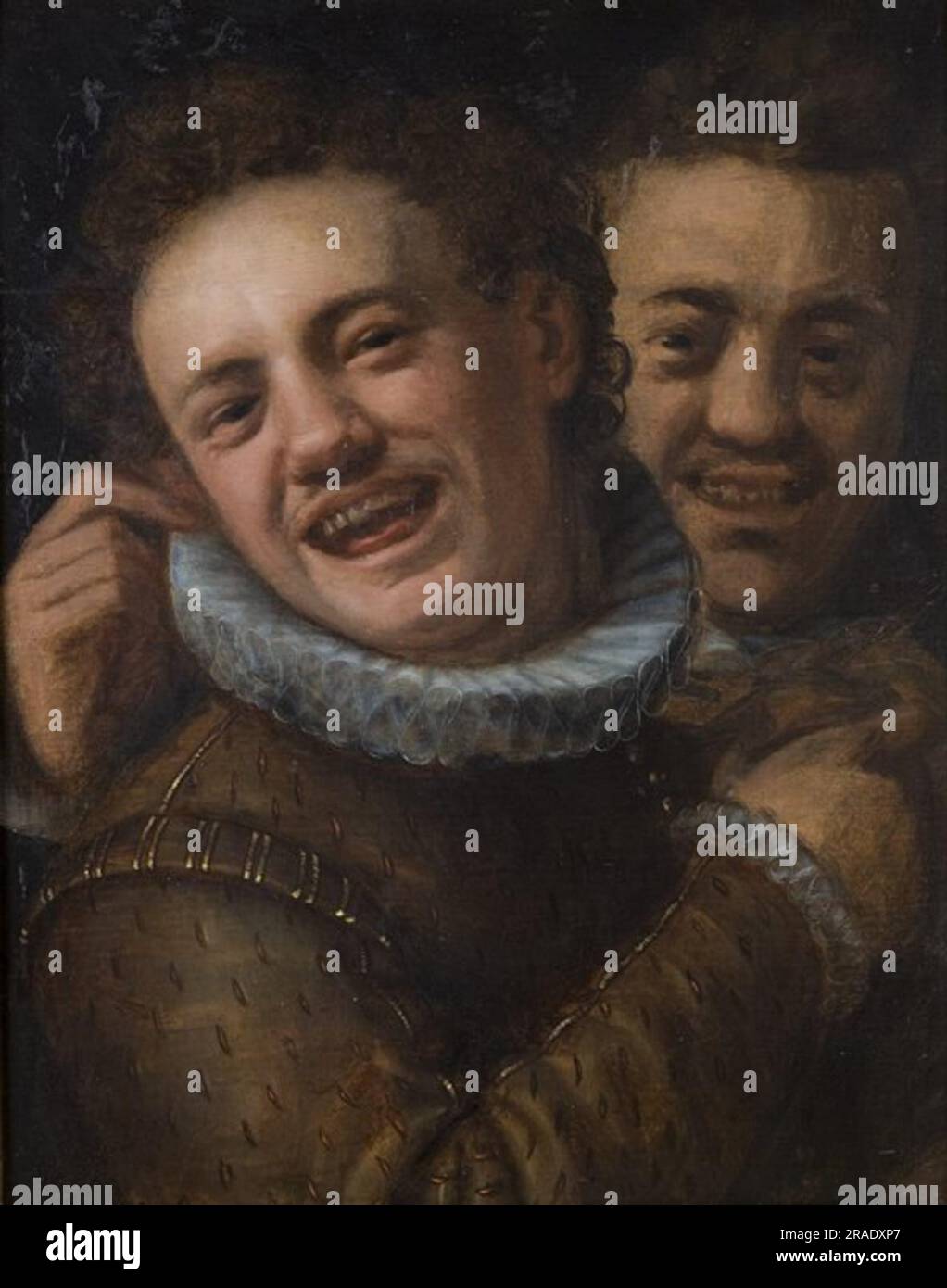 Two laughing men (double self-portrait) 1574 by Hans von Aachen Stock ...