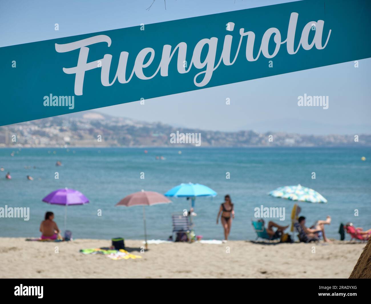 Malaga beach sign hi-res stock photography and images - Alamy