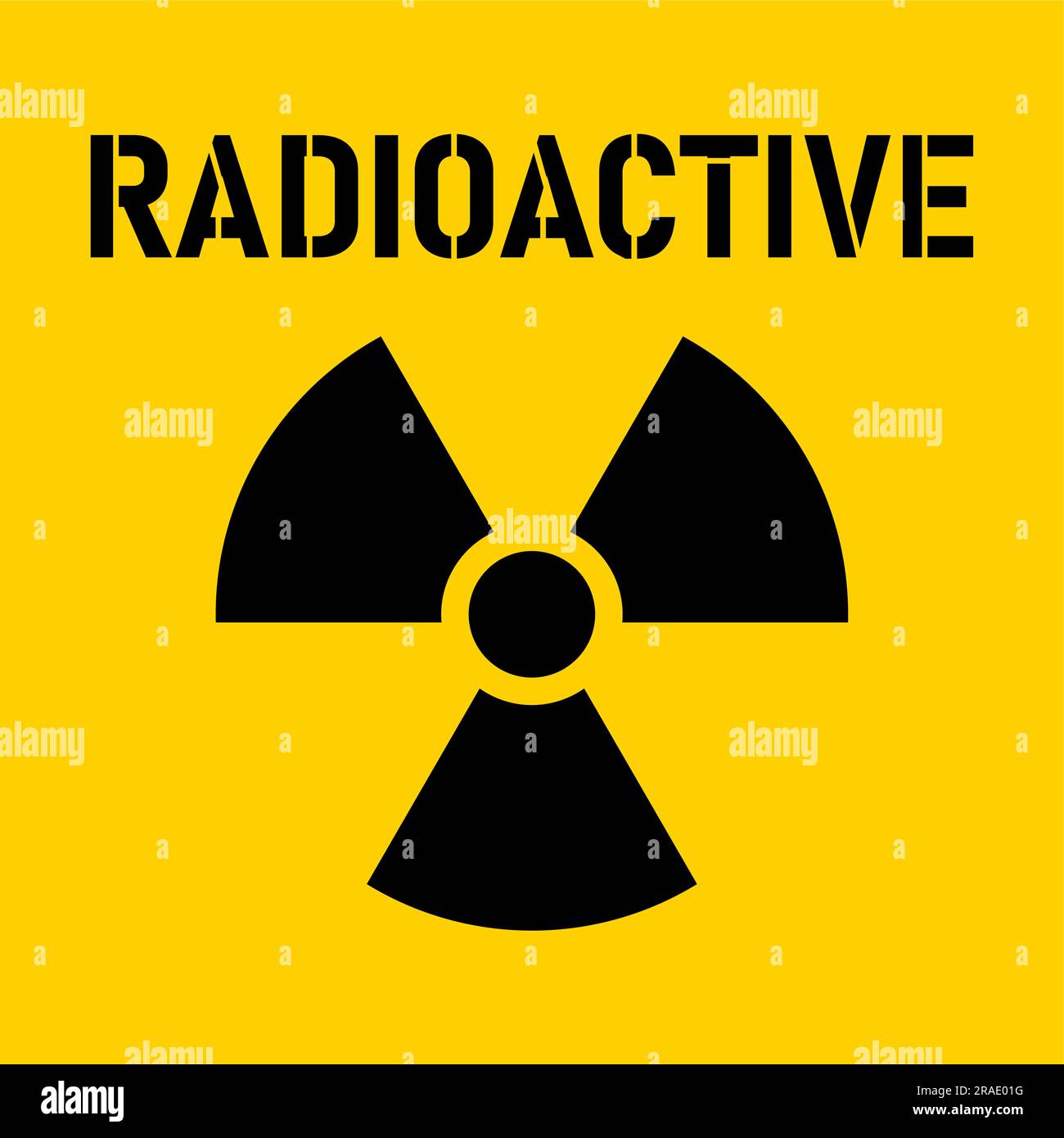Safety Sign Radioactive On White background Stock Vector Image & Art ...