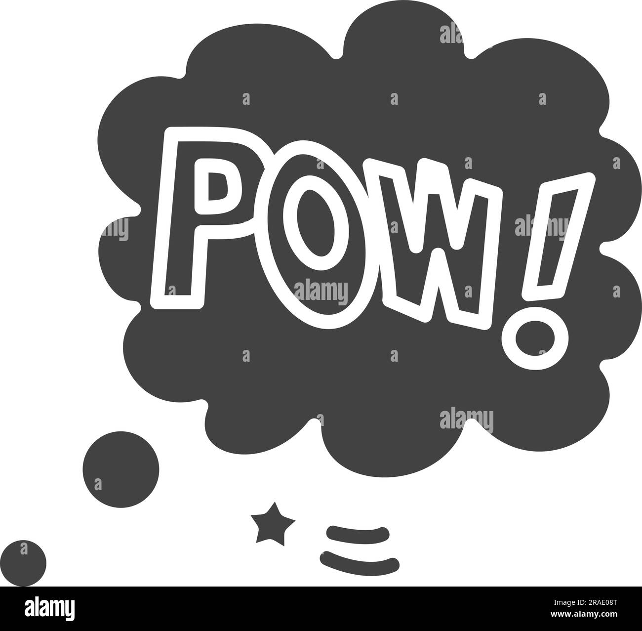 Pow icon Black and White Stock Photos & Images - Alamy