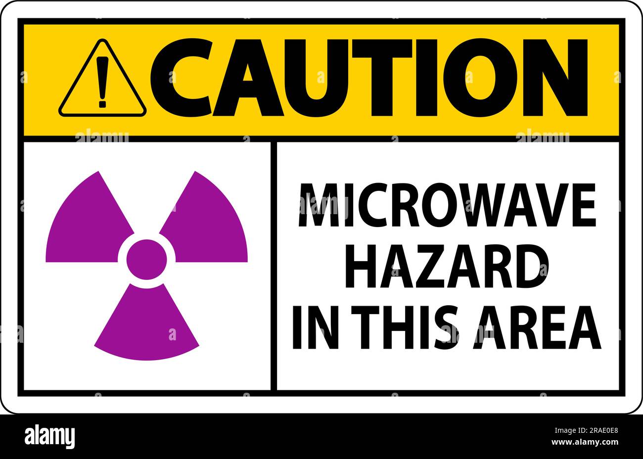 Caution Sign Microwave Hazard Area Stock Vector Image & Art - Alamy