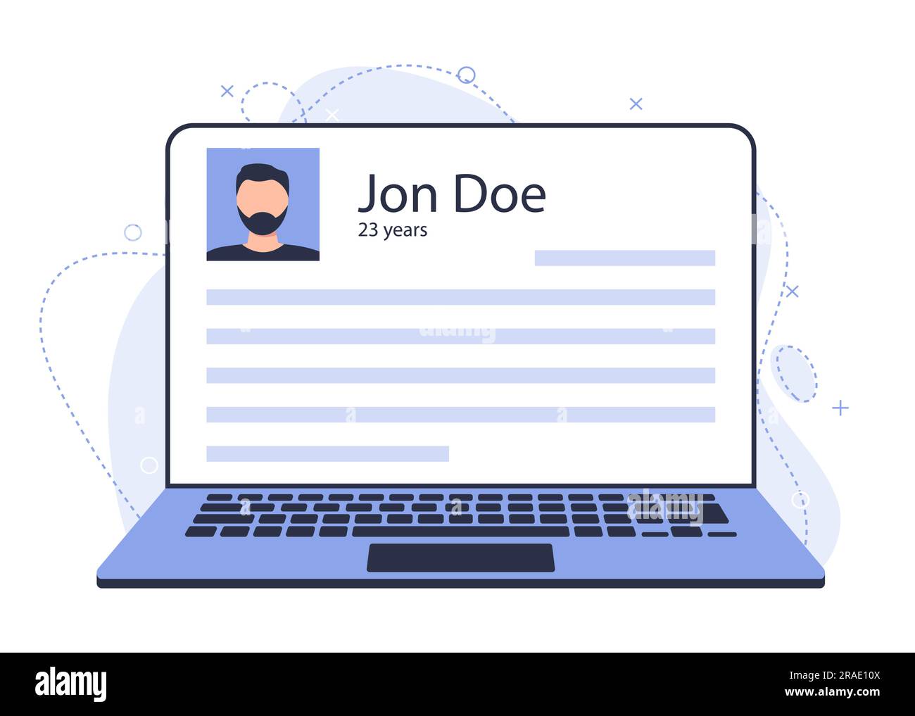 Resume of a young potential worker. An example of a job search site ...
