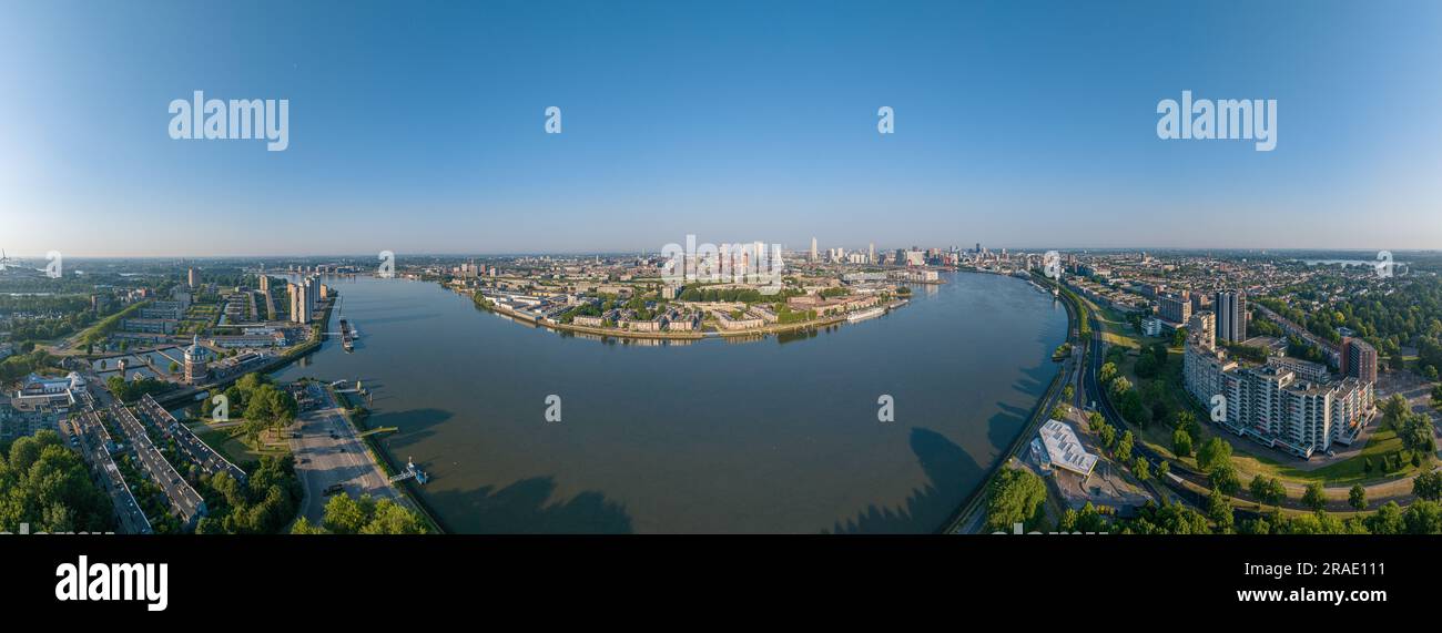 Rotterdam skyline drone view hi-res stock photography and images - Alamy