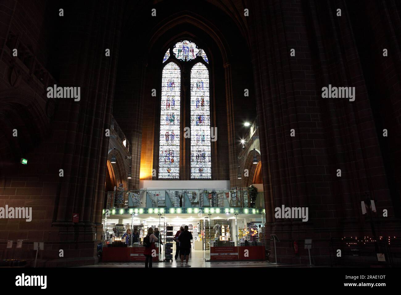 Viewed here is the retail store and visiting tourists, an internal ...
