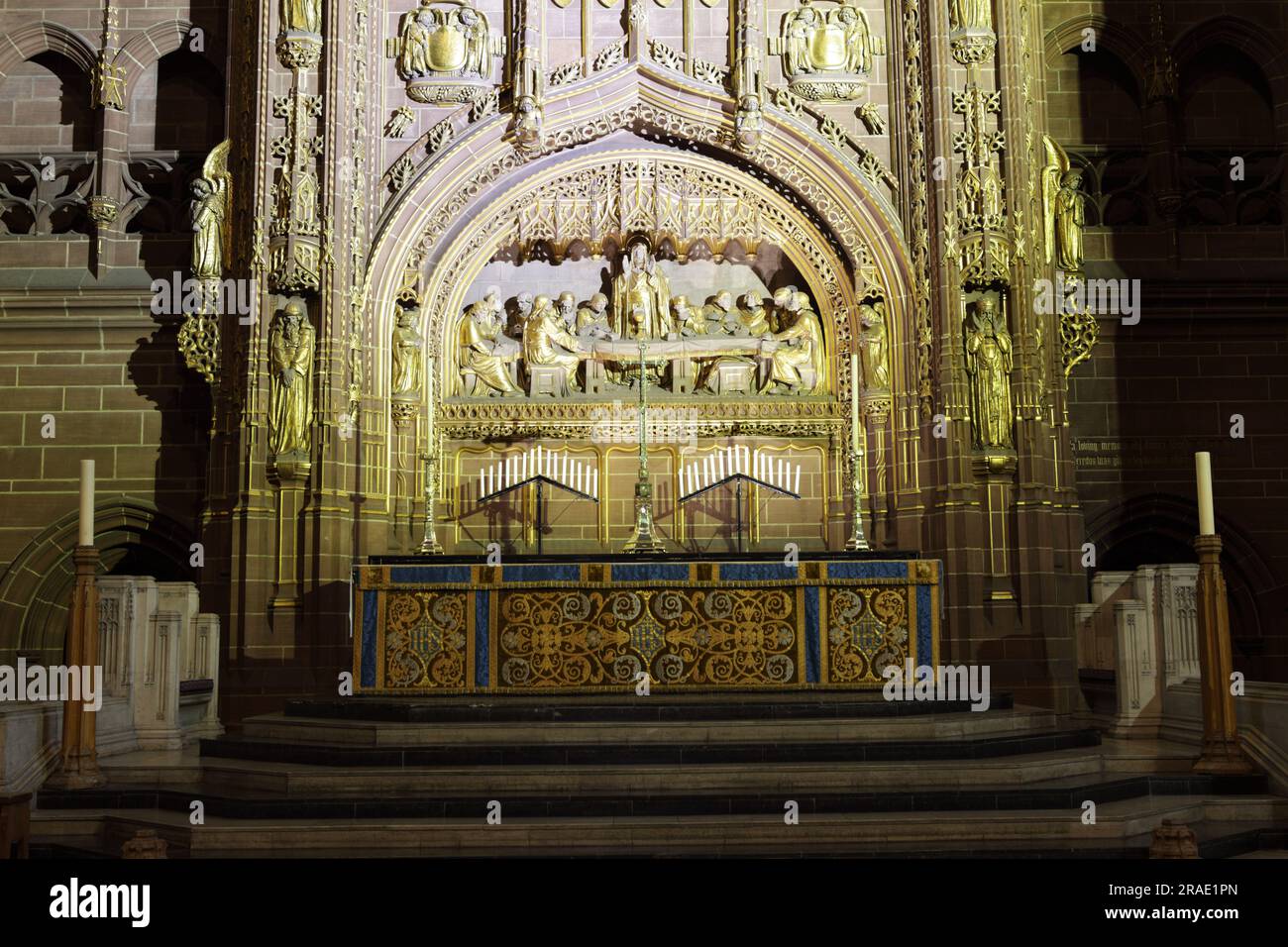 Viewed here is The High Altar, an internal aspect related to Liverpool ...