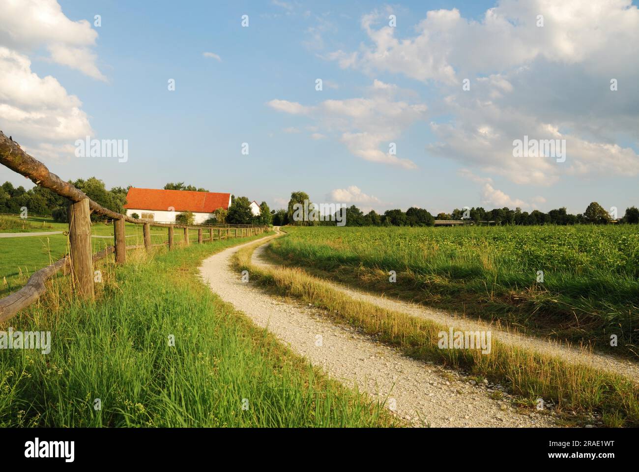 Landscape in Bavaria with a farm and a paddock Stock Photo - Alamy