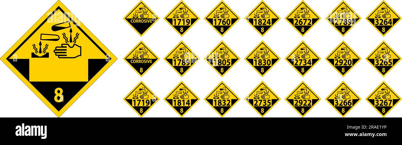 Label Corrosive Sign On White Background Stock Vector Image & Art - Alamy